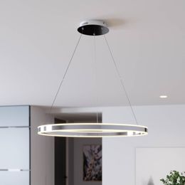 LUCANDE LED-Pendelleuchte Lyani in Chrom, dimmbar, 80 cm