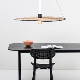 Faro Barcelona Hängeleuchte Costas, Rattanschirm neigbar, Ø 100cm