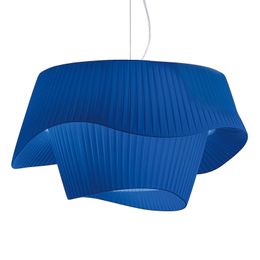 Modo Luce Cocó Textil-Hängeleuchte Ø 80 cm blau