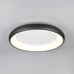 Trio LED-Deckenlampe Cardona, Ø 62 cm, schwarz matt, Metall, CCT