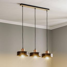 EMIBIG LIGHTING Pendelleuchte Tako, dreiflammig, schwarz