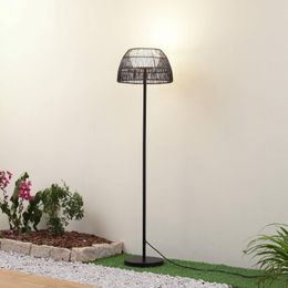 LUCANDE LED-Außenstehleuchte Heribio, schwarz, Eisen, 153 cm