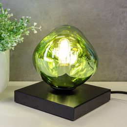 ECO-Light Tischleuchte Canopus, grün, Ø 15 cm, Glas, 1 x E14