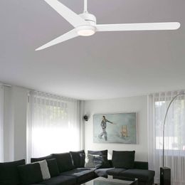 Faro Barcelona Deckenventilator Nu mit LED-Beleuchtung, weiß