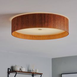 Domus LED-Deckenleuchte LARAwood L, nussbaum, Ø 55 cm