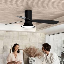 Beacon Deckenventilator mit Licht Flusso schwarz 132cm leise