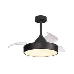 LED-Deckenventilator Alaska Mini schwarz DC leise 91 cm CCT