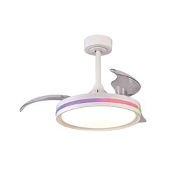 LED-Deckenventilator North weiß DC leise Ø 91 cm CCT RGB