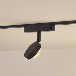 LINDBY LED-Spot 48 V Lumaro, schwarz, Ø 7,3 cm, Alu, dimmbar