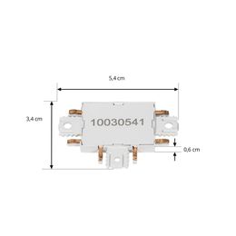 LINDBY T-Verbinder Lumaro, weiß, 5,4 cm, Kunststoff