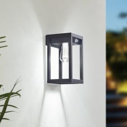 LINDBY Smart LED-Solarwandlampe Enea, Sensor, CCT, RGB, Tuya