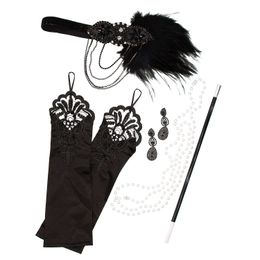 buttinette Set "Charleston", schwarz, 7-teilig