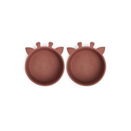 Nuuroo Alex silicone deep plate 2-pack - Mahogany