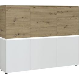 Highboard Inosign "Luci" Sideboards Gr. B/H/T: 165,5 cm x 131,5 cm x 40 cm, weiß (eichefarben artisan, alpinweiß) Highboard Sideboard Breite 165,5 cm