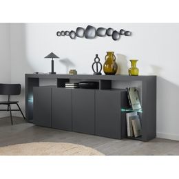 Sideboard Inosign "Essential" Sideboards Gr. B/H/T: 220cm x 80cm x 40cm, schwarz (anthrazit matt) Breite ca. 220 cm