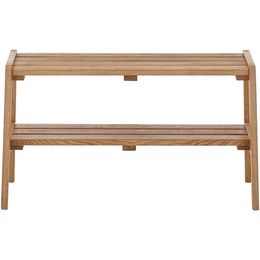 Sitzbank MCA furniture "BANTRY Bank B2-80" Sitzbänke Gr. B/H/T: 80 cm x 45 cm x 36 cm, gleichschenklig, beige (naturfarben, naturfarben) Sitzbank Garderobenbank Holzbank