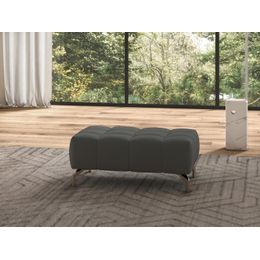 Sit & More Hocker SIT & MORE "Cool", grau, B:102cm H:45cm T:68cm, Hocker, Polsterhocker, mit silberfarbenen F&uuml;&szlig;en