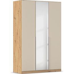 Drehtürenschrank Rauch "Kleiderschrank Schrank Garderobe AGORDO mit Dekor- oder Hochglanzfront" Schränke Gr. B/H/T: 136 cm x 210 cm x 54 cm, 3 St., braun (eiche artisan, champagner) durchdachte Innenausstattung, in 6 Breiten und 2 Höhen MADE IN GERMANY