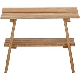 Sitzbank MCA furniture "BANTRY Bank B3-60" Sitzbänke Gr. B/H/T: 60 cm x 45 cm x 36 cm, gleichschenklig, beige (naturfarben, naturfarben) Holzbank Garderobenbank Sitzbank