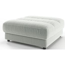 Polsterhocker 3C CANDY "Stripes", grau, B:100cm H:43cm T:100cm, 100% Polyester, Hocker, Polsterhocker, Passend zur Serie Stripes, Chenille-Bezug
