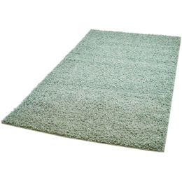 Hochflor-Teppich Carpet City "Pastell Shaggy300" Teppiche Gr. B: 300 cm 1 St., 30 mm, L: 400 cm, grün (hellgrün) Shaggy Hochflor Teppich, Uni Farben, Weich