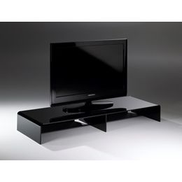 TV-Bank Places of Style "Remus", schwarz, B:110cm H:15cm T:40cm, Acrylglas, Sideboards, aus Acrylglas in drei Farben und drei Breiten, Fernsehtisch