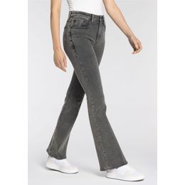 Levi's Schlagjeans LEVI'S "726 HR FLARE" Gr. 32, Länge 32, grau (a million miles) Damen Jeans