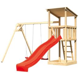 Spielturm Konifera "Anna" Spieltürme beige (natur, rot) Kinder BxTxH: 347x264x270 cm