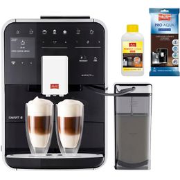 Melitta Kaffeevollautomat "Barista TS Smart F850-102, schwarz", schwarz, B:25,9cm H:37,2cm T:46,7cm, Kaffeevollautomaten, 21 Kaffeerezepte & 8 Benutzerprofile, 2-Kammer Bohnenbehälter