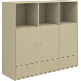 Highboard HAMMEL FURNITURE "Mistral Hochkommode, Hochschrank" Sideboards Gr. B/H/T: 133cm x 119,5cm x 42cm, 3 St., beige mit Türen und Schubladen, Breite: 133cm, anpassungsbar Designmöbel