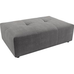 Polsterhocker 3C CANDY "Yoshy", grau, B:120cm H:41cm T:83cm, 100% Polyester, Hocker, Polsterhocker, Passend zur Serie Yoshy