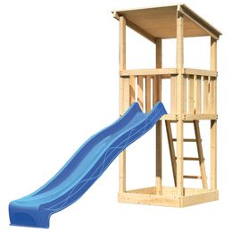 Spielturm Konifera "Anna" Spieltürme beige (natur, blau) Kinder BxTxH: 107x107x270 cm