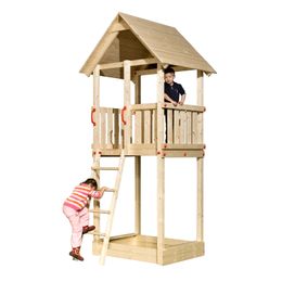 Spielturm Weka "Tabaluga Drachenturm mit Satteldach" Spieltürme beige (natur) Kinder BxTxH: 150x165x331 cm