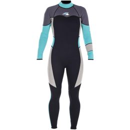 F 2 Neoprenanzug F2 "Neoprene Gipsy Women" Gr. S, blau (grau, schwarz, türkis), Sportanzüge, S, Obermaterial: 90% Neopren, 10% Nylon