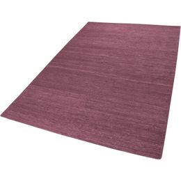 Teppich Esprit "Rainbow Kelim" Gr. 2, lila (flieder, rot), B:80cm H:5mm L:150cm, Baumwolle, Teppiche, Flachgewebe aus 100% Baumwolle, Wohnzimmer, Kinderzimmer, einfarbig