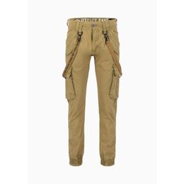 Cargohose Alpha Industries "Alpha Industries Men - Pants Utility Pant" Gr. 28, Normalgrößen, grün (khaki) Herren Hosen