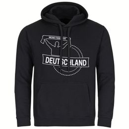 multifanshop Kapuzen Sweatshirt - Deutschland - Meine Fankurve - Druck wei&szlig; - Hoodie