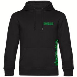 multifanshop Kapuzen Sweatshirt - M&ouml;nchengladbach - Brust & Seite - Druck gr&uuml;n - Hoodie