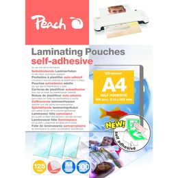 Peach 100 x A4 Laminierfolien, 125 mic, selbstklebend