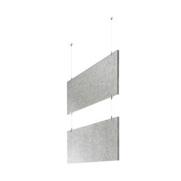 baffel multiple-Set - Deckentr&auml;ger Odenwald - 2-fach Farbe: lichtgrau, Gr&ouml;&szlig;e: 150x50x2,5cm