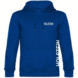 multifanshop Kapuzen Sweatshirt - Holstein - Brust & Seite - Druck wei&szlig; - Hoodie