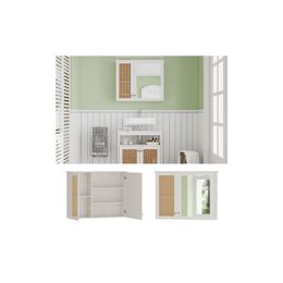 VICCO Spiegelschrank Rosario 60 x 49 cm, Wei&szlig;, mit 2 T&uuml;ren, Badezimmer, modern