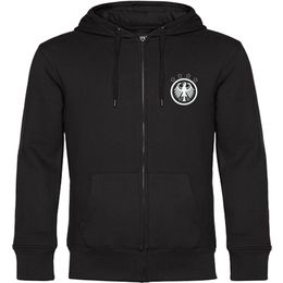 multifanshop Kapuzen Sweatshirt Jacke - Deutschland - Adler Retro - Druck wei&szlig; - Sweat