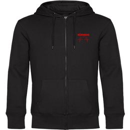 multifanshop Kapuzen Sweatshirt Jacke - N&uuml;rnberg - Herzschlag - Druck rot - Jacke