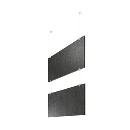 baffel multiple-Set - Deckentr&auml;ger Odenwald - 2-fach Farbe: anthrazit, Gr&ouml;&szlig;e: 150x50x2,5cm