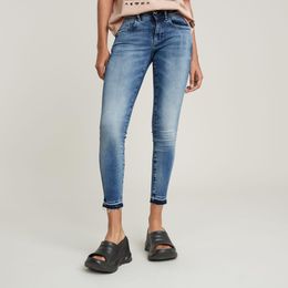 G-Star Raw Lynn Mid Skinny Ripped Edge Ankle Jeans - Hellblau - Damen