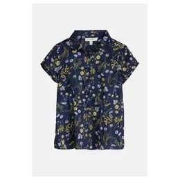 Seasalt Cornwall Rushmaker Bluse Blau Blumen Gelb