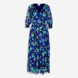 TK Maxx Blaues Maxikleid mit Blumenmuster