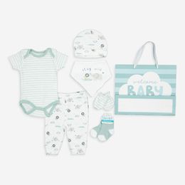 TK Maxx 8-teiliges weiß-grünes Baby-Geschenkset