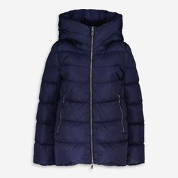 TK Maxx Dunkelblaue Pufferjacke mit Kapuze